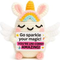 China Cross-border Hot Eco-friendly Wool Crocheted Animal Theme Doll Positive Energy Christmas Tree Dwarf Handmade Naphroxis Toplin for sale