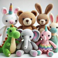 China Wholesale OEM Cute Customized Handmade Stuffed Animal Doll Crochet Toy Baby Gift for sale