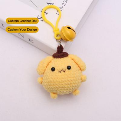 China Custom Handmade Crochet Dolls PP Cotton Cute Stuffed Plush Toy Crochet Keychain Mini Animal Toys Handbag Pendant Gift Decor for sale