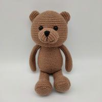 China Kawaii Bear Amigurumi Toy Handmade Soft Crochet Knit Doll Baby Sleeping Stuffed Animal Plush Toy with PP Cotton Filling for sale