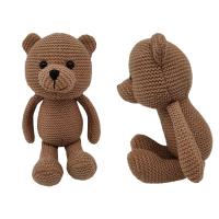China Kawaii Bear Amigurumi Toy Handmade Soft Crochet Knit Doll Baby Sleeping Stuffed Animal Plush Toy with PP Cotton Filling for sale