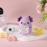 China Emotional Support Purple Positive Axolotl Crochet Mini Stuffed Animal Toy Cute Inspirational for Uplifting Knitted Doll Gift for sale