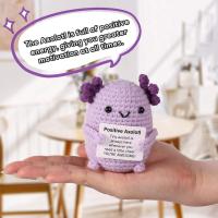 China Emotional Support Purple Positive Axolotl Crochet Mini Stuffed Animal Toy Cute Inspirational for Uplifting Knitted Doll Gift for sale