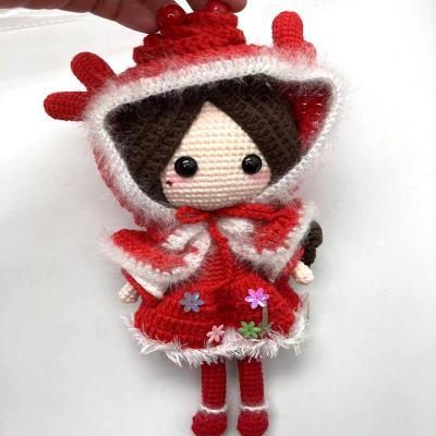 China Customized Handmade Stuffed Crochet Dolls Creative Design Stuffed Hand-Woven Kids Toys for sale