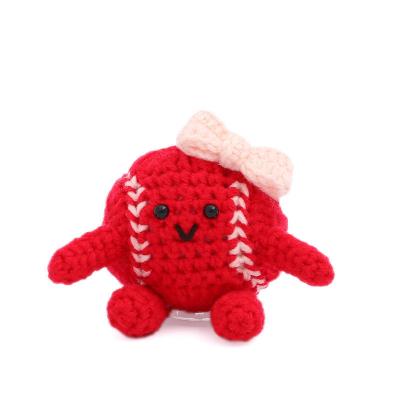China Wholesale Hot-selling Sports Baseball Handmade Crochet Amigurumi Dolls for Decoration Ornaments Holiday Gifts for sale