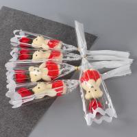 China Single Bear Rose Flower Soap Flower Creative Christmas/Mother's Day Promotion Teddy Bear Soap Bouquet Flowers for sale