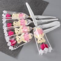 China Single Bear Rose Flower Soap Flower Creative Christmas/Mother's Day Promotion Teddy Bear Soap Bouquet Flowers for sale