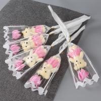 China Single Bear Rose Flower Soap Flower Creative Christmas/Mother's Day Promotion Teddy Bear Soap Bouquet Flowers for sale