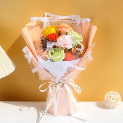China Soft Modern Handmade Soap Rose Bouquet Standard Size Festive Gift for Birthday Wedding Summer Holiday Decor for sale