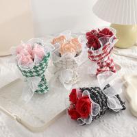 China Valentine's Day Gifts 3pcs Soap Flower Bouquet Artificial Dried Flower Bouquet Gift for Women Girls for sale