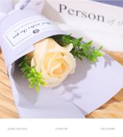 China Classic Handmade Realistic Lace Mini Soap Rose Bouquet 23*9cm Multi-Occasion Valentine Artificial Flower Wholesale Gift for sale