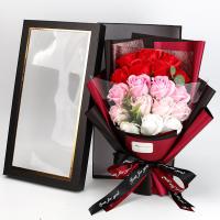 China 18-Rose Soap Flower Gift Box Custom Floral Present for Christmas Valentine Multi-Festival Gifting for sale