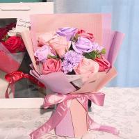 China Wholesale 11 Heads Artificial Rose Carnation Soap Flower Bouquet for Mother's Day & Valentine's Day Gift for sale