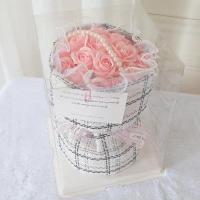 China Valentine Mother's Day Birthday Gift Luxury Glowing Artificial Eternal Flowers Carnation Roses Soap Flower Bouquet for sale