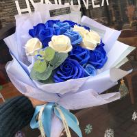 China Beautiful Practical Gift Recyclable Wedding Bouquet Flower Home Decoration Artificial Soap Rose Bouquet Gift Valentin Day for sale