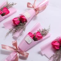 China Wholesale Mother's Day Flower Gift Birthdays Valentine's Day Artificial Scented Soap Rose Flower Bouquets for sale