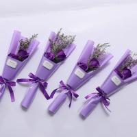 China Wholesale Mother's Day Flower Gift Birthdays Valentine's Day Artificial Scented Soap Rose Flower Bouquets for sale