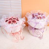 China Modern Handmade Luxury Scented Preserved Plastic Rose Bouquet 25*25*28cm Gift Ornament for Mother's Day Valentine Gifts for sale