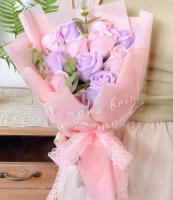 China Modern Environment-Friendly Mother's Day Gift Handmade Soap Flower Bouquet Roses Carnations for Wedding Home Decor Business for sale
