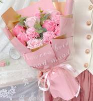 China Modern Environment-Friendly Mother's Day Gift Handmade Soap Flower Bouquet Roses Carnations for Wedding Home Decor Business for sale
