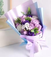 China Mother's Day Gift Artificial Rose Soap Flower Bouquet Valentines Day Gifts for Women for sale