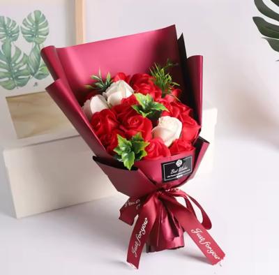 China Mother's Day Gift Artificial Rose Soap Flower Bouquet Valentines Day Gifts for Women for sale