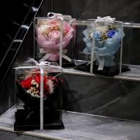 China Modern Handmade Soap Rose Bouquet Square Gift Box  Eco Reusable Multi-Holiday Handcrafted Festival Gift for sale