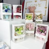 China Handmade Tanabata Eternal Rose Soap Flower Bouquet Gift Box 17×12×5cm Handcrafted Soap Floral Present for Valentine Wedding Holiday Gifting for sale