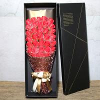 China 33 Premium Embossed Rose Soap Flower Bouquet Gift Box Creative Gift for Valentines Day Birthdays Christmas & More for sale