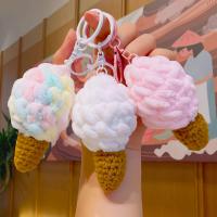 China Hand-knitted Cotton Yarn Ice Cream Crochet Animal Plush Doll Super Soft Small Gift Keychain Pendant Exquisite Clip Machine Doll for sale