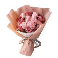 China Chinese Manufacturers Directly Sell Artificial Soap Flowers Rose Flower Carnation Bouquet for Valentine's Day Gift for sale