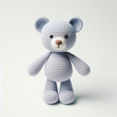 China Handmade Crochet Amigurumi Bear Crochet Doll Baby Soft Teddy Bear Animal Toy for Kids for sale