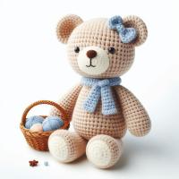 China Handmade Crochet Amigurumi Bear Crochet Doll Baby Soft Teddy Bear Animal Toy for Kids for sale