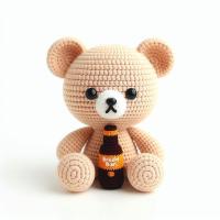 China Handmade Crochet Amigurumi Bear Crochet Doll Baby Soft Teddy Bear Animal Toy for Kids for sale