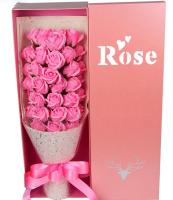 China Valentine's Day Gift Factory Outlet 33 Multicolor Rose Soap Flower Bouquet for Gifts Artificial Flower Home Decoration for sale