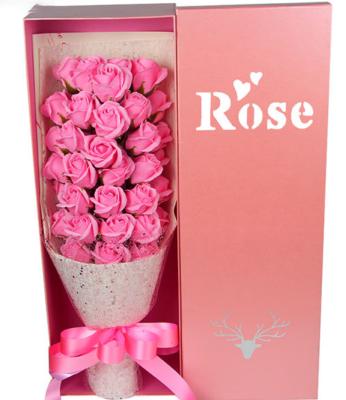 China Valentine's Day Gift Factory Outlet 33 Multicolor Rose Soap Flower Bouquet for Gifts Artificial Flower Home Decoration for sale