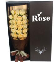 China Valentine's Day Gift Factory Outlet 33 Multicolor Rose Soap Flower Bouquet for Gifts Artificial Flower Home Decoration for sale
