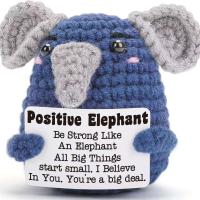 China 100 Styles Mini Positive Potato Handmade Inspirational Crochet Knitted Doll Emotional Support Gift Knitted Positive Highland Cow for sale