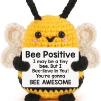 China 100 Styles Mini Positive Potato Handmade Inspirational Crochet Knitted Doll Emotional Support Gift Knitted Positive Highland Cow for sale