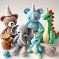 China Wholesale OEM Cute Customized Handmade Stuffed Animal Doll Crochet Toy Baby Gift for sale