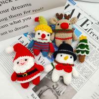 China Custom Handmade Snowman Reindeer Santa Claus Tree Knitted Toy Crochet Christmas Doll Amigurumi Knitted Christmas Stuffed Toys for sale