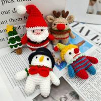 China Custom Handmade Snowman Reindeer Santa Claus Tree Knitted Toy Crochet Christmas Doll Amigurumi Knitted Christmas Stuffed Toys for sale