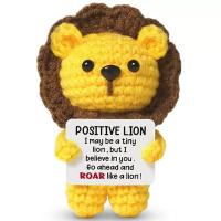 China Crochet Lion Handmade Crochet Inspirational Cheer Gifts Men Women Cute Crochet Stuffed for sale