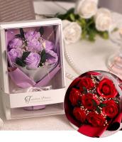 China Soap Flower Valentine's Day Teacher's Day Gift Rose Small Bouquet Finished to Send Girlfriend Birthday Creative Gifts with Box for sale