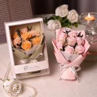 China Soap Flower Valentine's Day Teacher's Day Gift Rose Small Bouquet Finished to Send Girlfriend Birthday Creative Gifts with Box for sale