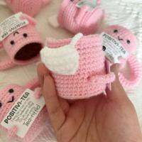 China Handmade Crochet Nurse Duck Amigurumi Doll Positive Support Artifical Toy for Easter New Year Christmas Graduation for sale