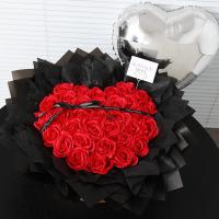 China Handmade Artificial Flowers Valentine's Day Gifts Scented Wholesale Prices High Quality Customizable Soap Flower Bouquet for sale