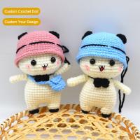 China Custom Baby Crochet Animal Cotton Crochet Plush Toy Handmade Small Amigurumi Animals Crochet Dolls for sale
