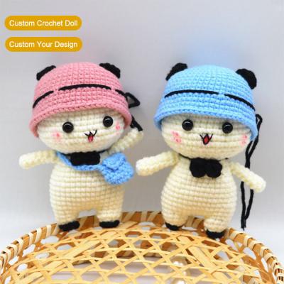 China Custom Baby Crochet Animal Cotton Crochet Plush Toy Handmade Small Amigurumi Animals Crochet Dolls for sale