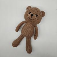 China Kawaii Bear Amigurumi Toy Handmade Soft Crochet Knit Doll Baby Sleeping Stuffed Animal Plush Toy with PP Cotton Filling for sale